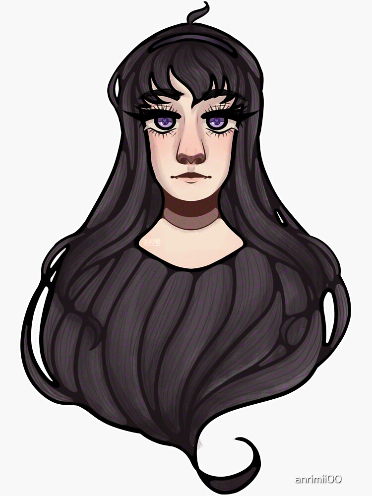 "homura (headshot)" Sticker by anrimii00 | Redbubble