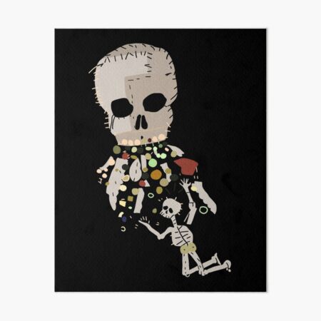 "Our Flag Means Death Vomiting Skull On Skeleton Flag Design " Art ...