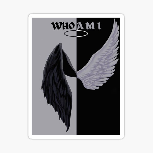 "who am i " Sticker by peace-5tore | Redbubble