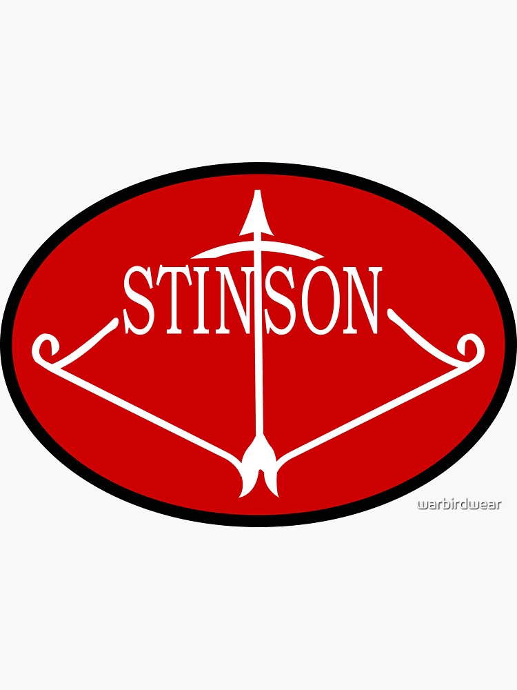 "Stinson Aircraft Company Logo" Sticker for Sale by warbirdwear | Redbubble