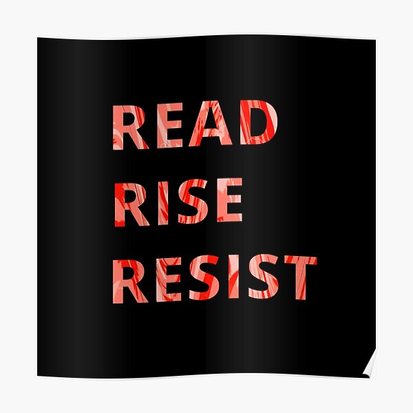 "Read rise resist-colourful-bold font-motivation-text based" Poster for ...