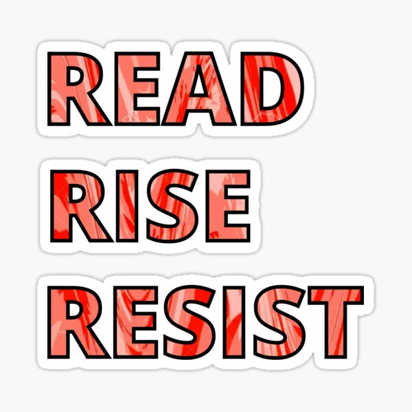 "Read rise resist-colourful-bold font-motivation-text based" Sticker by ...