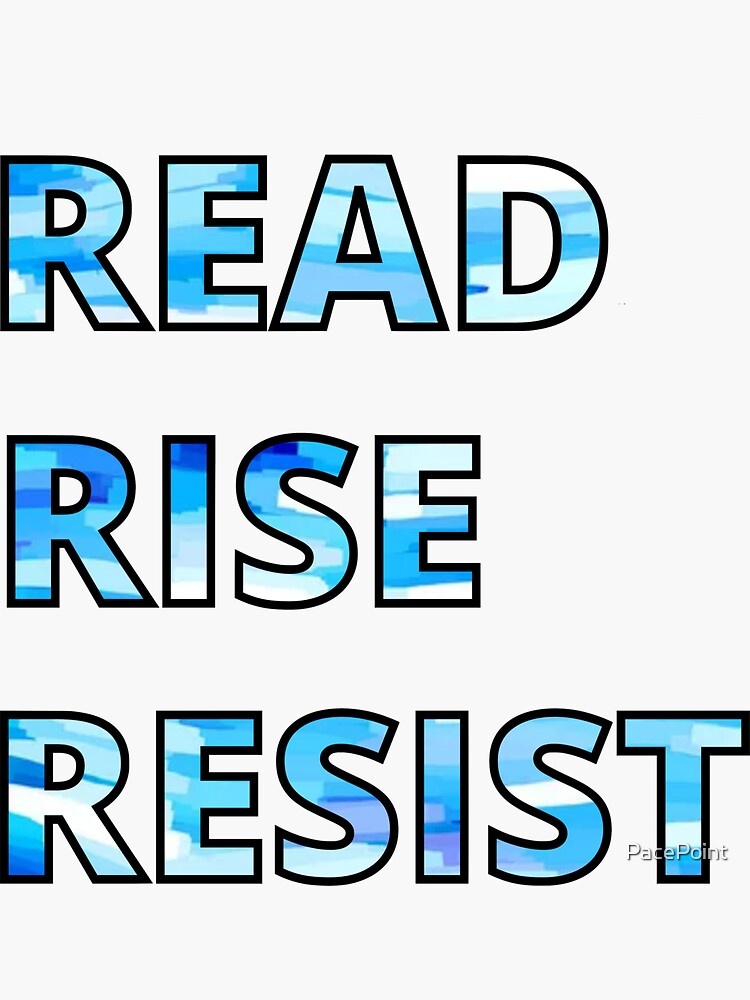 "Read rise resist-colourful-bold font-motivation-text based" Sticker by ...
