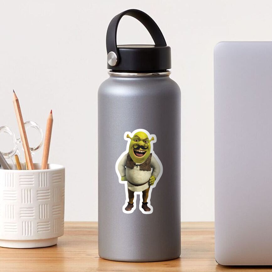 "Shrek with moustache" Sticker for Sale by EliasBNSA | Redbubble