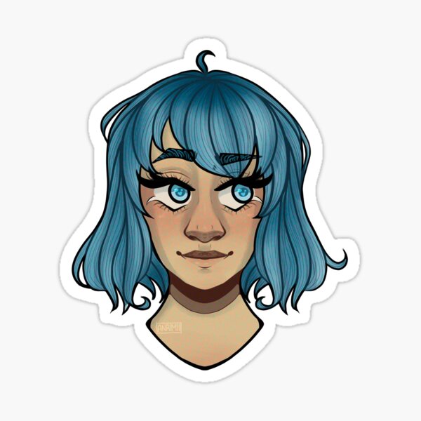 "sayaka (headshot)" Sticker for Sale by anrimii00 | Redbubble