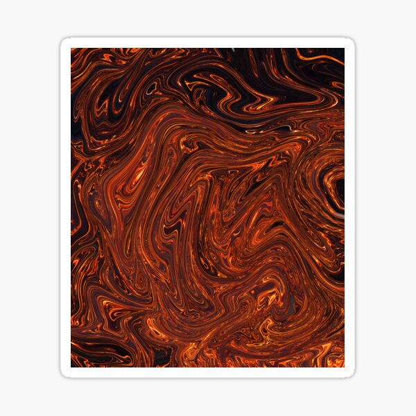 "hot lava color abstract art" Sticker for Sale by Trendykit | Redbubble
