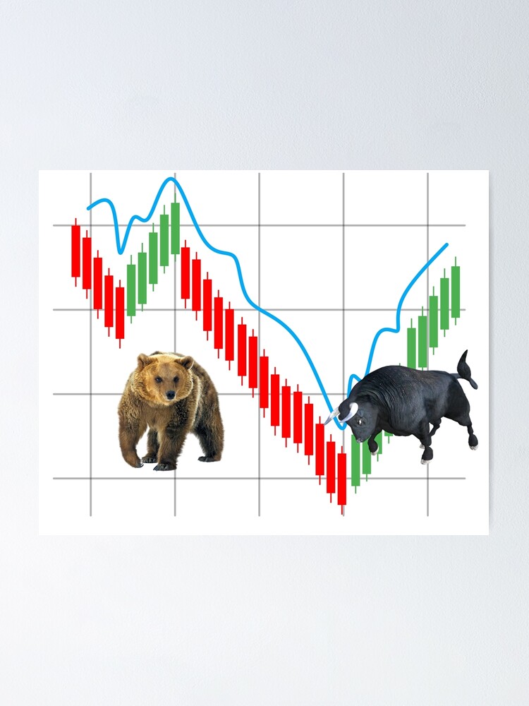 "Bull and bear market" Poster for Sale by KseniaDr | Redbubble