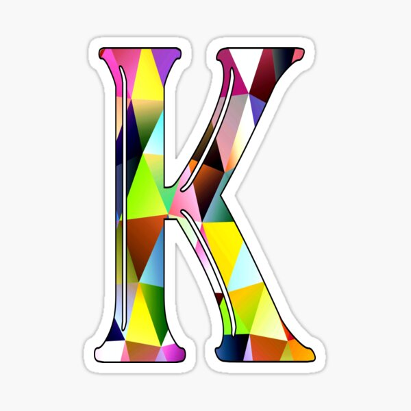 "The letter K... Colorful Alphabet" Sticker for Sale by T-ArtDesign ...