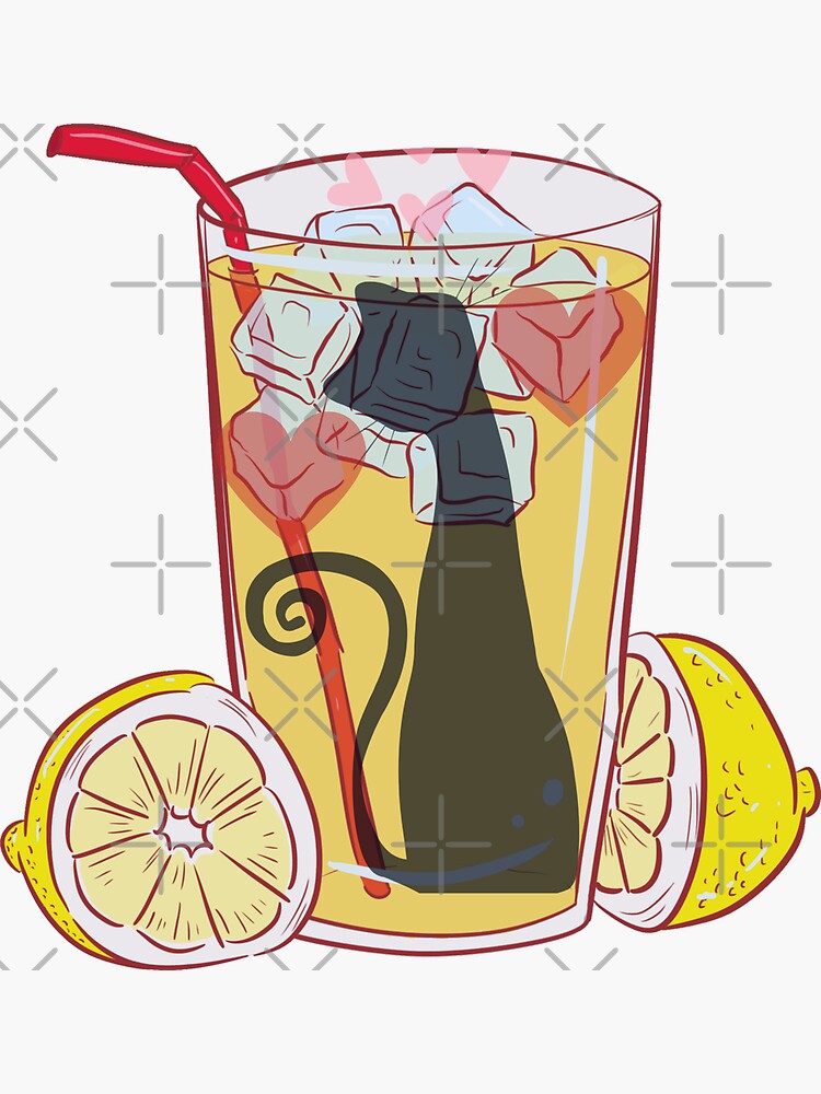 "Lemonade cat" Sticker by cbarre | Redbubble