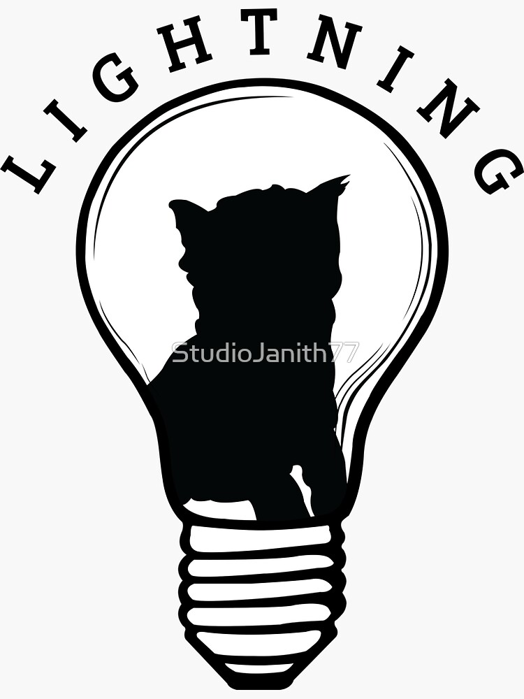 "Cat Lightning-lightning cat" Sticker for Sale by StudioJanith77 ...