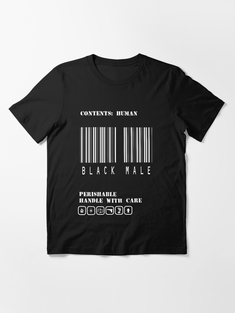 "Black Male Barcode" T-shirt for Sale by oddmetersam | Redbubble ...