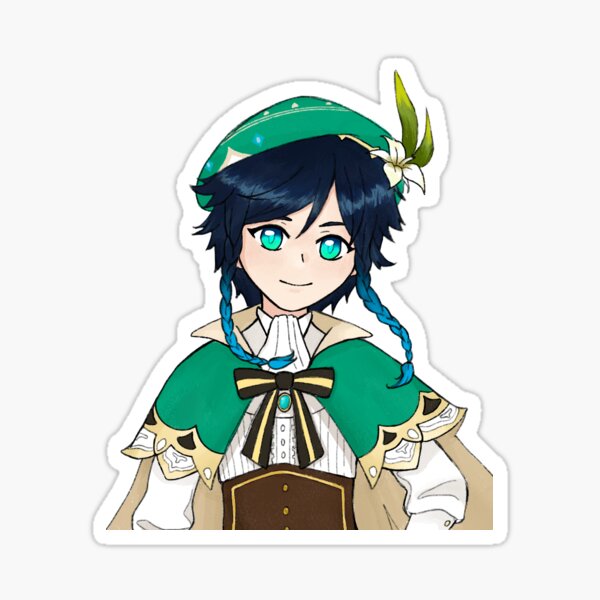 "Venti Fanart" Sticker by SmoresArt | Redbubble