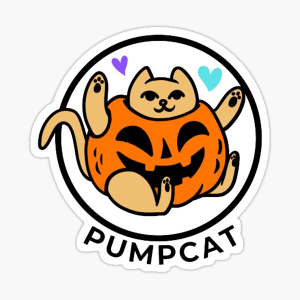 "Pumpcat TShirt - Cat In Pumpkin Happy" Sticker by Magnus28 | Redbubble