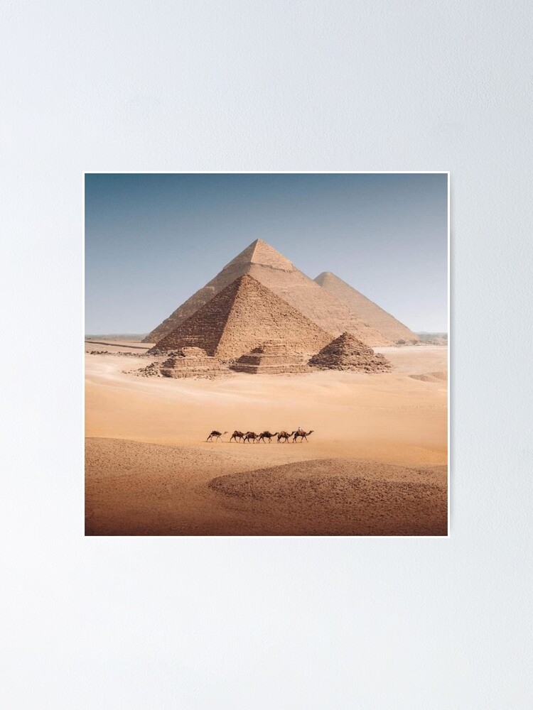 "Great pyramids in Egypt." Poster for Sale by DaliaSabryTee | Redbubble