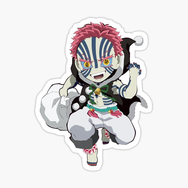 "Demon Slayer - Akaza " Sticker by Clumsyx3 | Redbubble