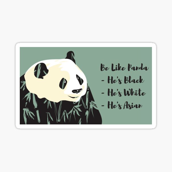"a lonely panda | be like panda artwork" Sticker by LilysDesignShop ...