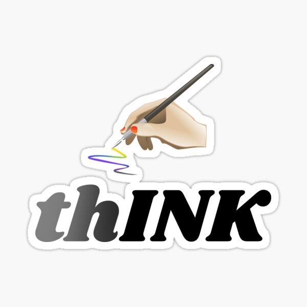 "thINK" Sticker by Puns-N-Such | Redbubble