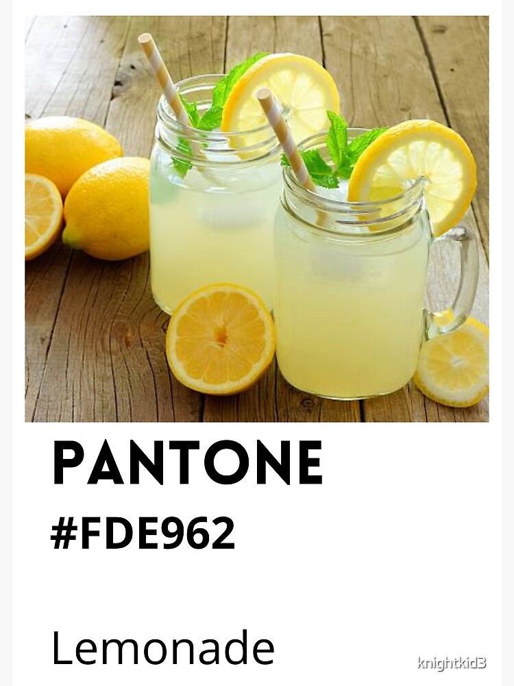 "Pantone Lemonade" Poster for Sale by knightkid3 | Redbubble