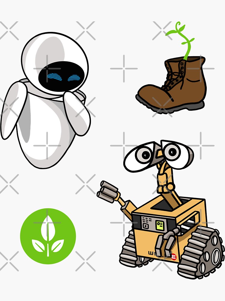 "Wall-e Bundle" Sticker for Sale by Lyndsedoodle | Redbubble