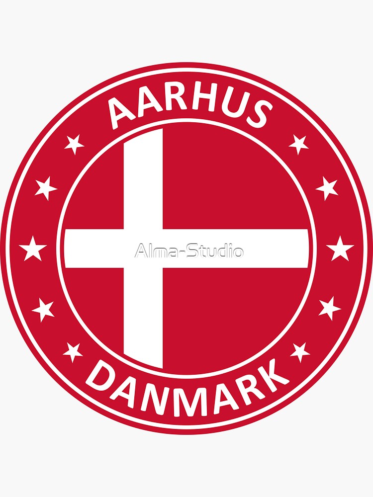 "Aarhus Denmark" Sticker by Alma-Studio | Redbubble