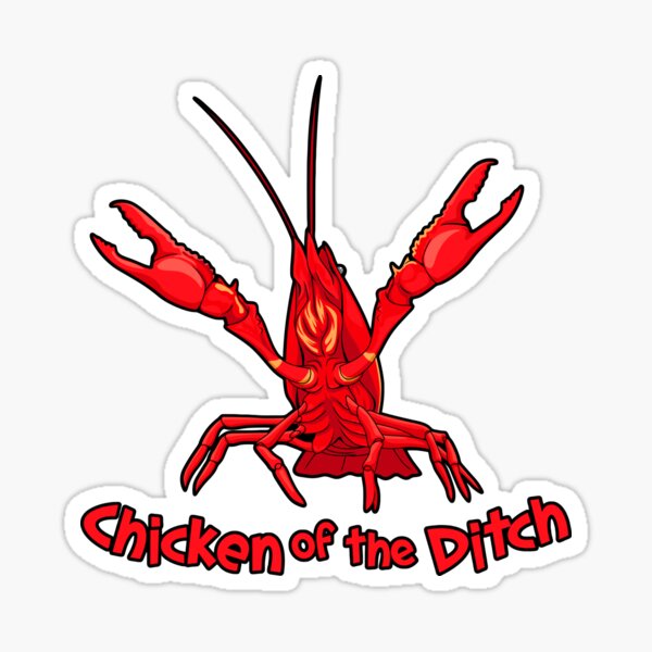 "Chicken of the Ditch: Red" Sticker by muskitt | Redbubble
