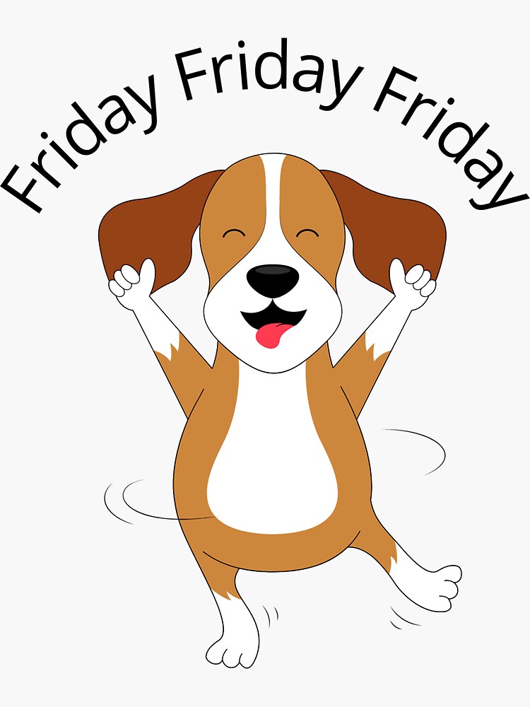 "Friday Happy Dance" Sticker for Sale by SimplySavvybyKK | Redbubble