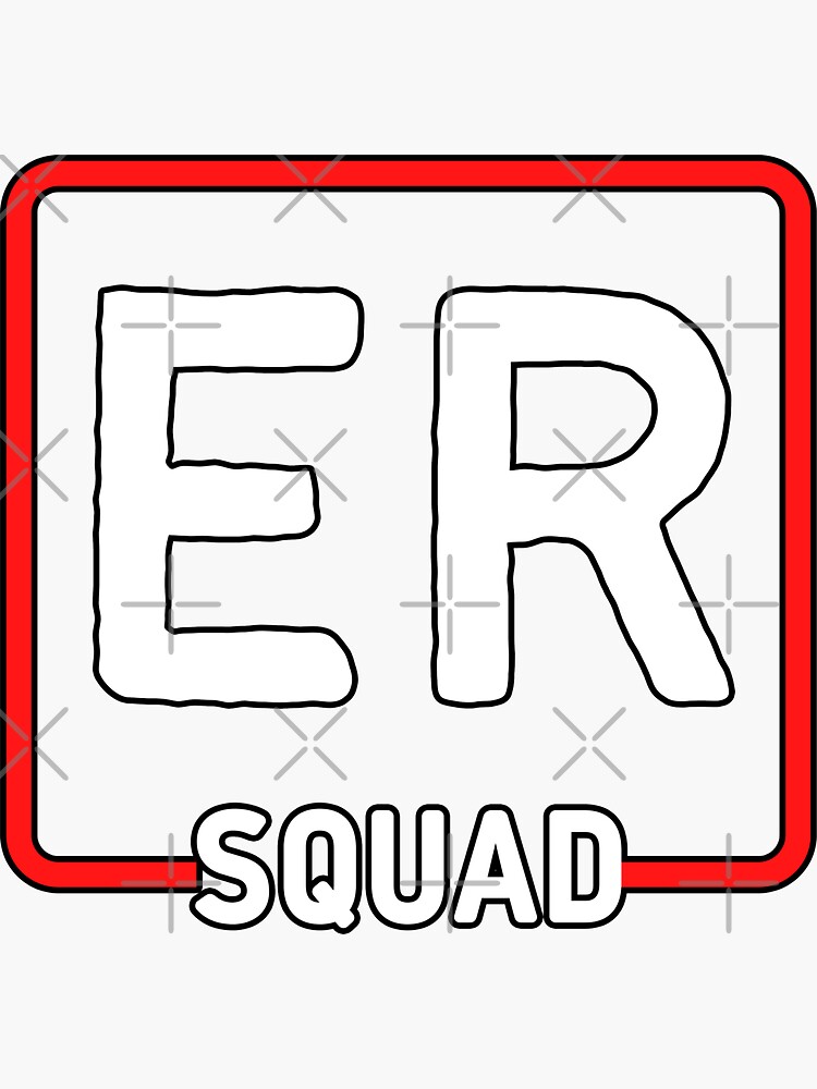 "Emergency Room Squad ER Squad Leopard" Sticker by diip | Redbubble