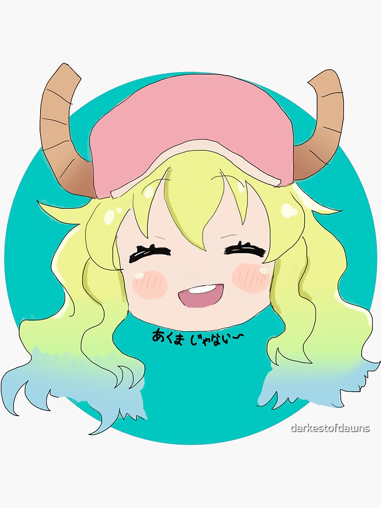 "Lucoa Sticker from Kobayashi's Maid Dragon" Sticker for Sale by ...