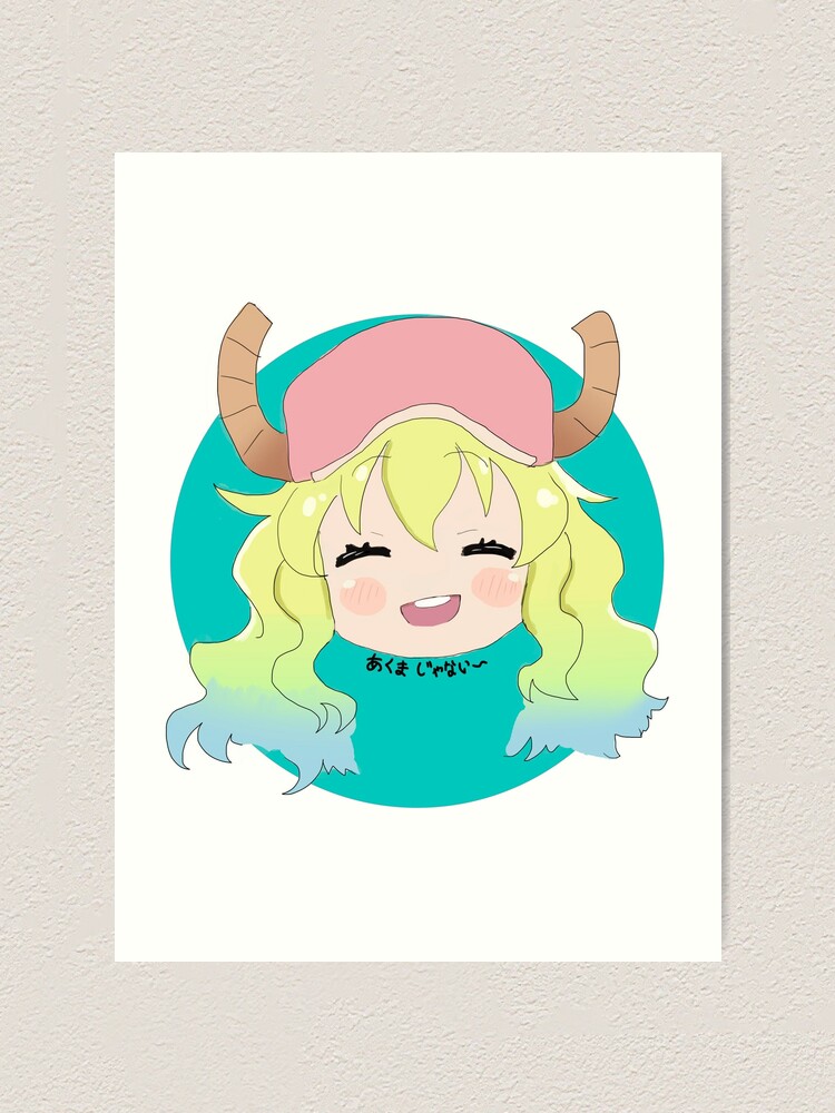 "Lucoa Sticker from Kobayashi's Maid Dragon" Art Print by ...