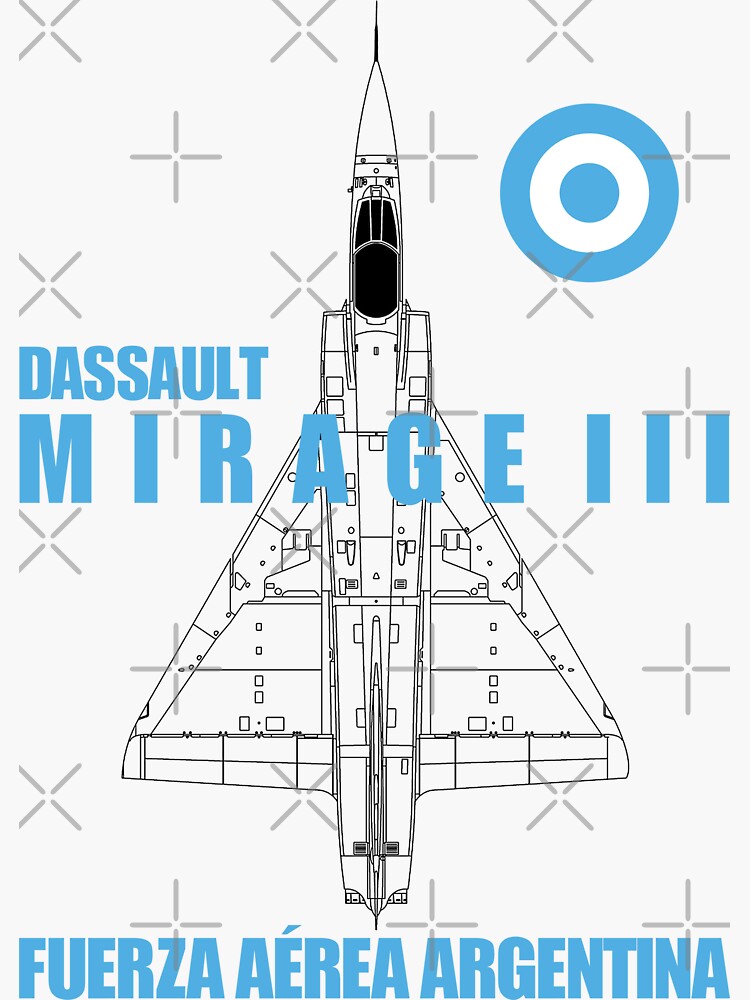 "Mirage III Fuerza Aérea Argentina - FAA" Sticker by magazinecombate ...