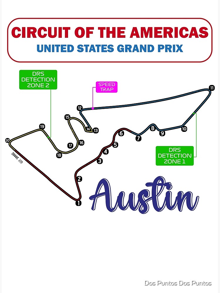 "United States Grand Prix f1 Circuit of the Americas Austin" Art Print ...