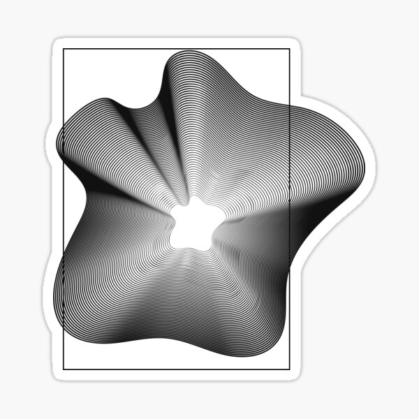 "black and white minimalist modern lineart design" Sticker by Melasa ...