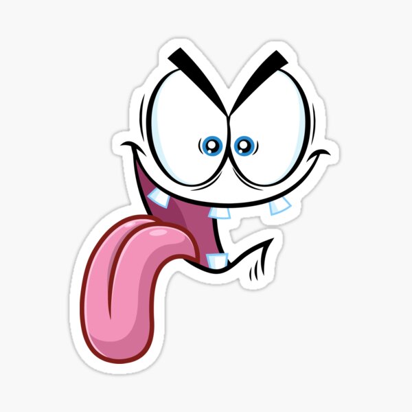 "Crazy face" Sticker for Sale by Fashionxj | Redbubble