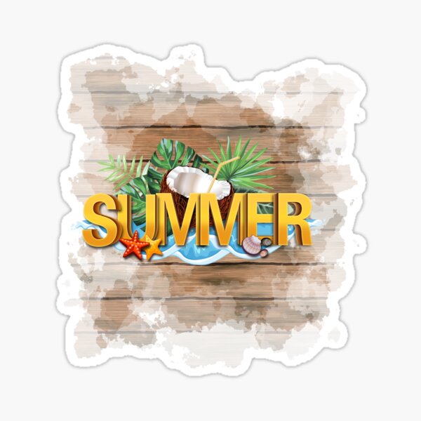 "happy summer" Sticker for Sale by WhiteFoxy-Main | Redbubble