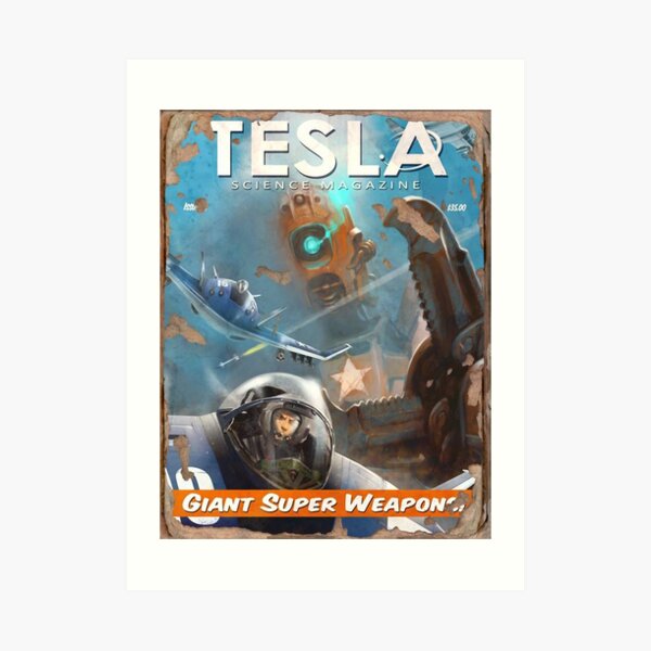 "Tesla Science Magazine: Giant Super Weapons- Fallout 4" Art Print for ...