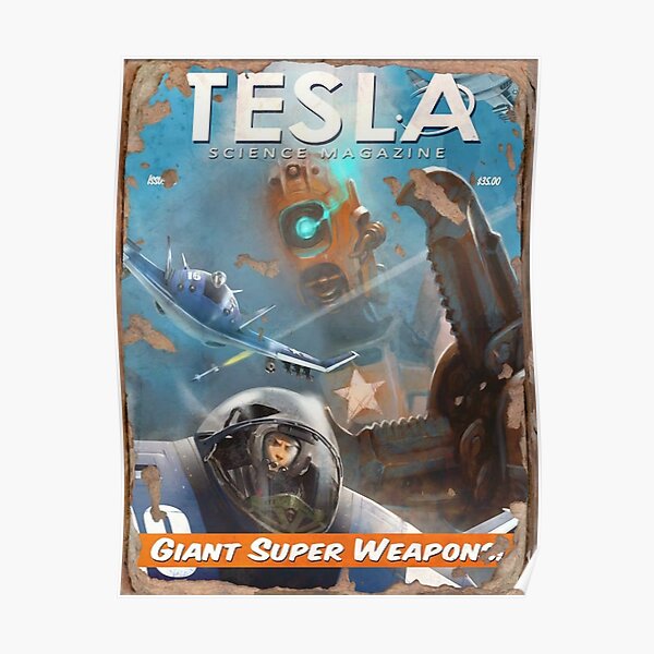 Póster «Revista Tesla Science: Súper armas gigantes - Fallout 4» de ...