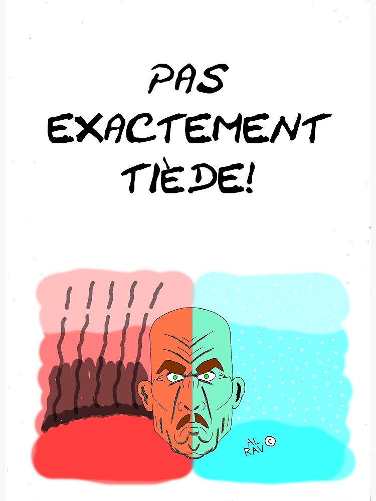 "Mr. Frustrated Mustached: pas exactement tiède (French)" Poster by ...