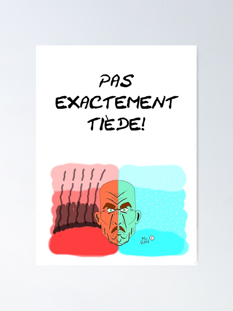 "Mr. Frustrated Mustached: pas exactement tiède (French)" Poster by ...