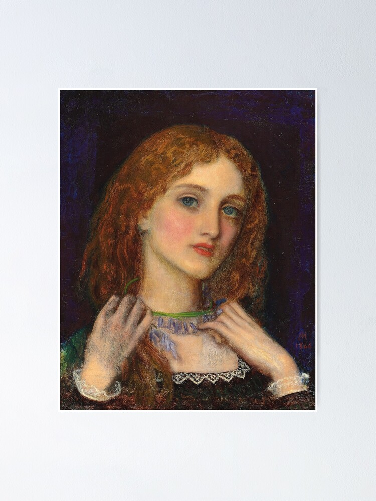 "Female Head | Arthur Hughes | 1864 Pre-Raphaelite Art" Poster for Sale ...