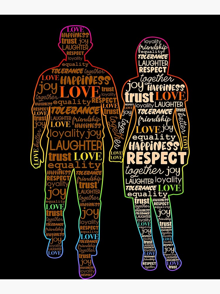 "Couple word art love tolerance equality respect" Poster for Sale by ...