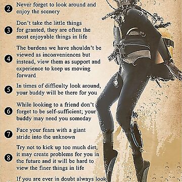 "Scuba Diving Life Lessons" Sticker for Sale by TaryGambit95 | Redbubble