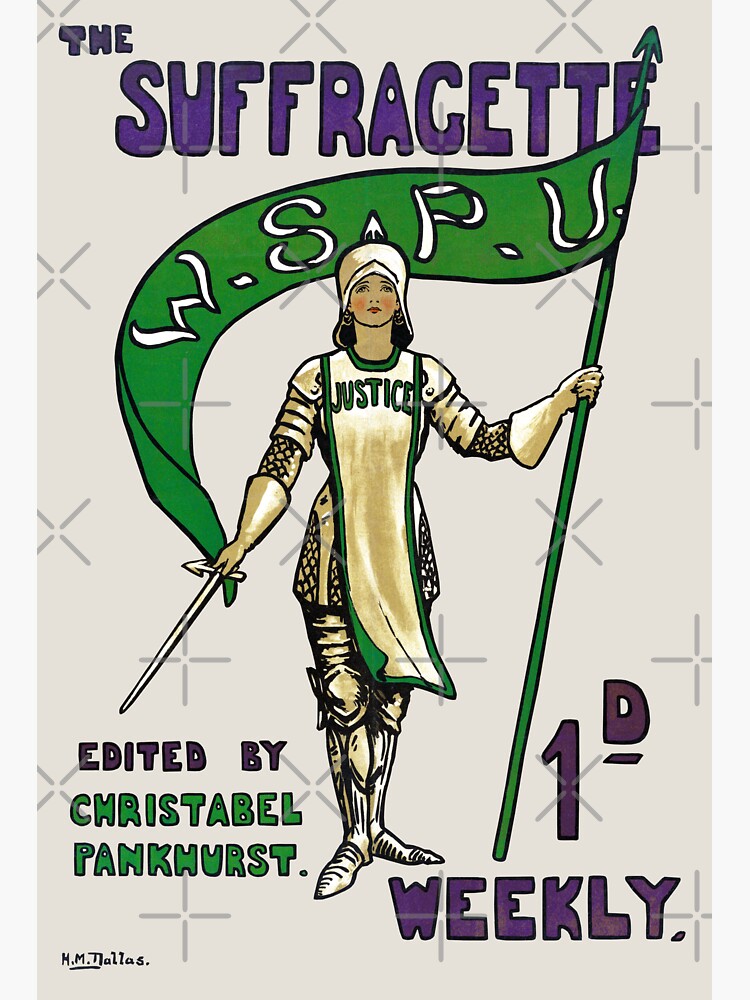 "The Suffragette Warrior Weekly Justice woman knight holding sword and ...