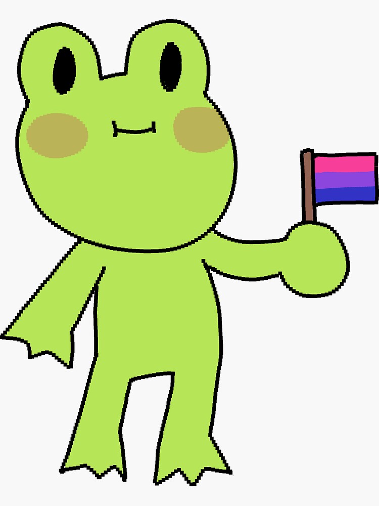 "bi frog" Sticker by zSkulli | Redbubble