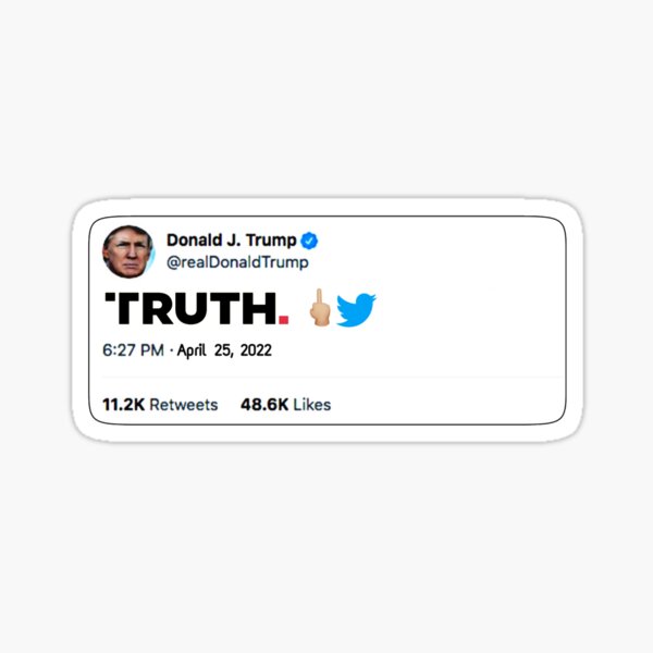"Truth Social! " Sticker by OldDustyTee | Redbubble