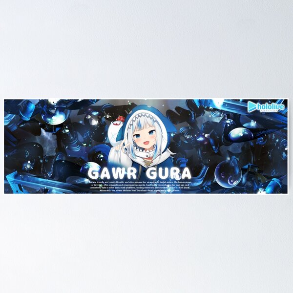 "Banner Gawr Gura Hololive Virtual Youtuber" Poster for Sale by ...