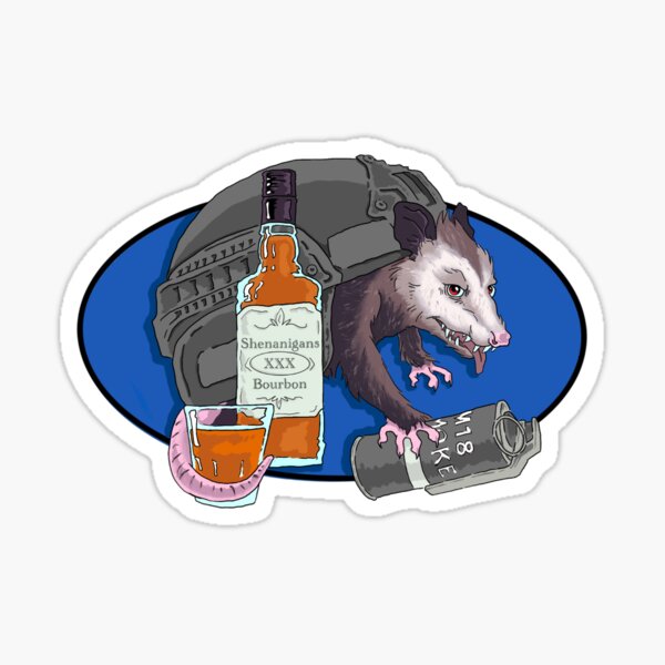 "Possum Tactical" Sticker by Sam-Girkin | Redbubble