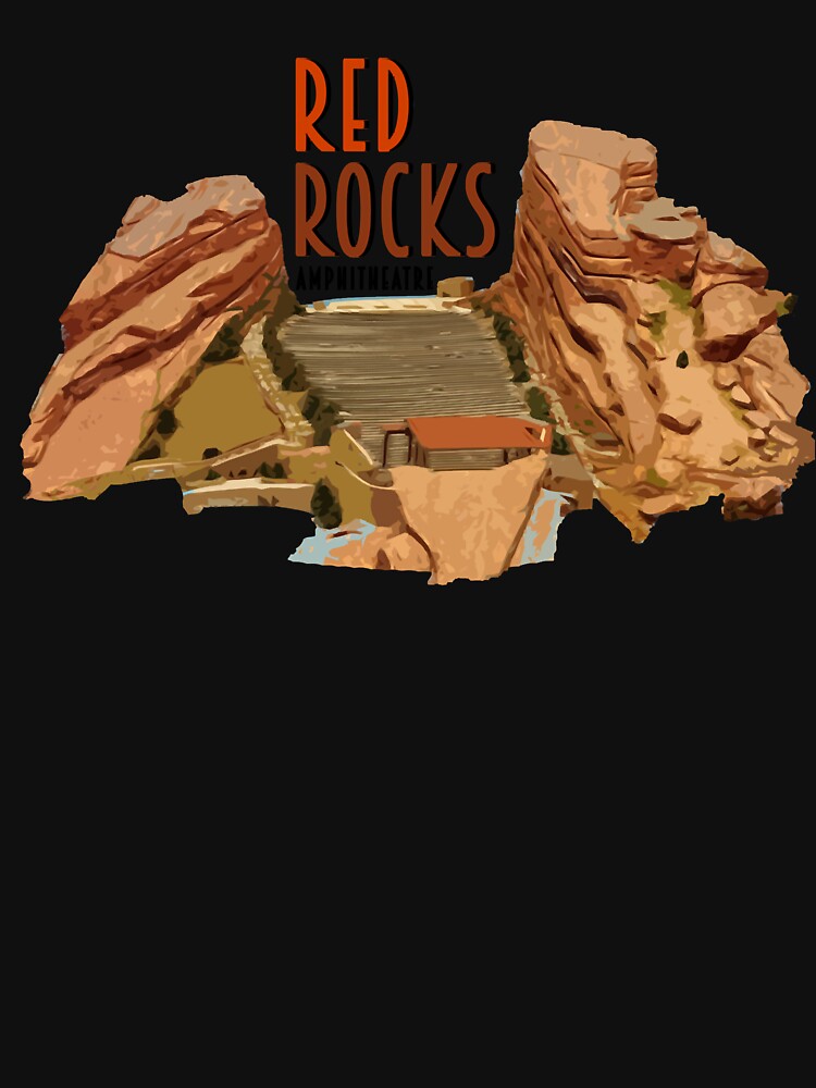 "Red rocks amphitheatre colorado, usa" T-shirt for Sale by AnneE1 ...