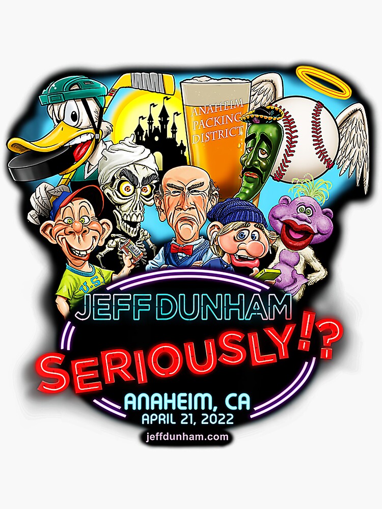 "Jeff Dunham San Diego, CA (2022) " Sticker by eenna2022 | Redbubble
