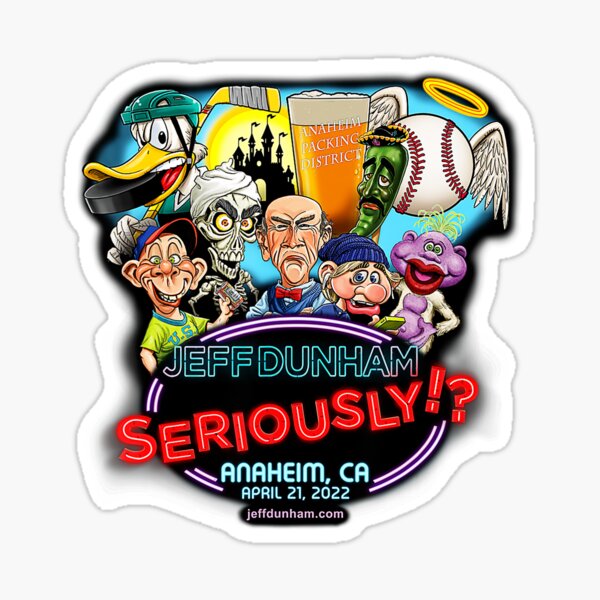 "Jeff Dunham San Diego, CA (2022) " Sticker by eenna2022 | Redbubble