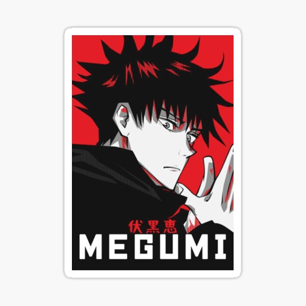 "jujutsu kaisen megumi " Sticker for Sale by loganmillerw | Redbubble